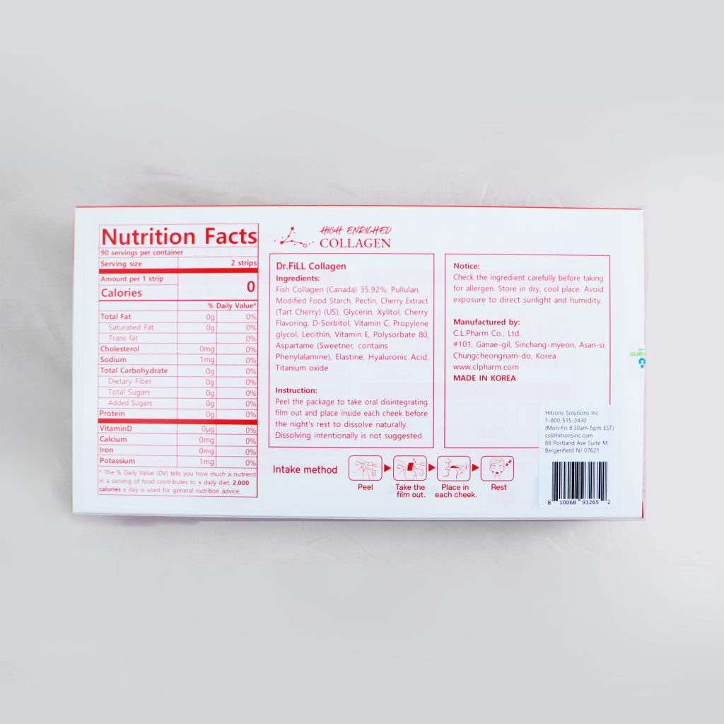 Dr. FiLL, marine collagen, fish collagen, collagen strip, collagen film ...